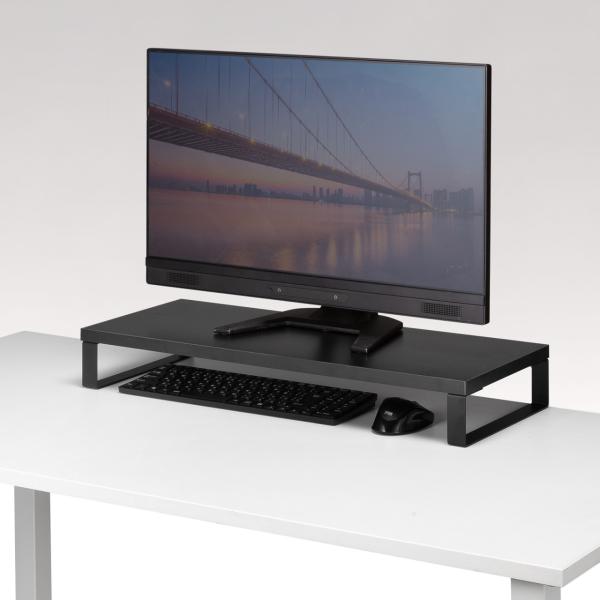 木製天板採用、机上の空間を有効活用できる机上ラック。■サイズW600×D240×H86mm天板/W600×D240×t18mm■重量約2.2kg■材質天板/木製（パーティクルボード）＋メラミン化粧板フレーム/スチール（エポキシ樹脂粉体塗装）...