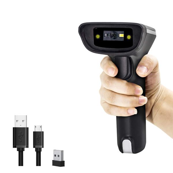 【商品概要】(1).ワイヤレス：2.4G受信機；ワイヤ：バーコードリーダーをパソコンのUSBポート に接続するだけで設定は完了です。ドライバは不要です。(2).印刷バーコードはもちろん、スマートフォンなどの液晶画面に表示されたバーコードにも...