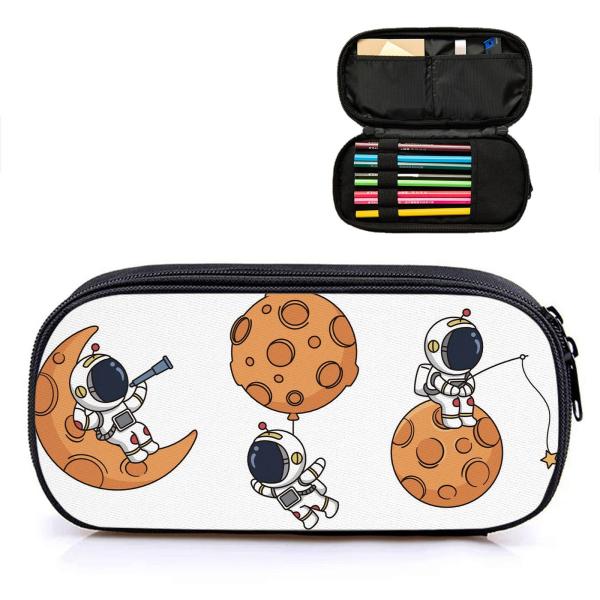 【商品概要】?【大容量】21*5*10.5cm。パターン:宇宙士。たっぷり入る大容量、消しゴム、付箋、ハサミ、定規、メジャー、修正テープなどの小物もたっぷり収容できます。 ※収容数はペンの種類によって異なります。??【品質】オックスフォード...