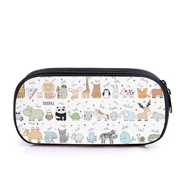 【商品概要】?【大容量】21*5*10.5cm。パターン:動物園。たっぷり入る大容量、消しゴム、付箋、ハサミ、定規、メジャー、修正テープなどの小物もたっぷり収容できます。 ※収容数はペンの種類によって異なります。??【品質】オックスフォード...