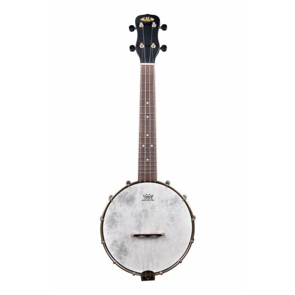 KALA のバンジョーウクレレは、1920 〜 30 年代にアメリカで流行したバンジョー・レレ（banjolele）という楽器のデザインを踏襲した楽器です。スケール長はコンサートサイズとウクレレに近い設計になっています。ヘッドには Remo...