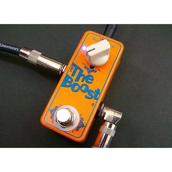 The Boostは、最大20dbのゲインアップが可能な、FETクリーン・ブースターです。音圧感、ピッキングニュアンスを損なわない、ファットな出音が魅力です。ある特定周波数を付加する事により、原音に忠実な抜けの良さを実現しました。あるポイン...