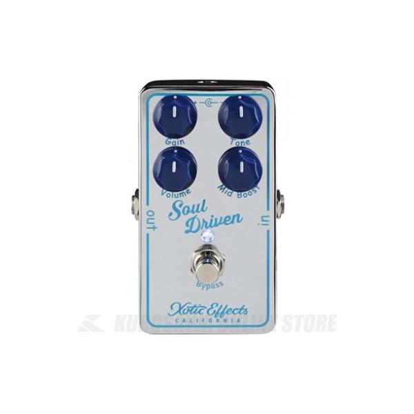 - XOTIC SOUL DRIVEN -原音のニュアンスを損なうことなく、クリーミーなブーストと歪み、そして豊かな倍音が貴方のギターサウンドにさらなる「SOUL」を注ぎ込むペダル。それがXOTIC SOUL DRIVENです。中音域を押し...