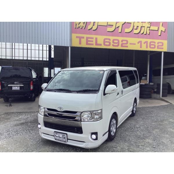 〈支払総額 表示車両CCC〉3.0 スーパーGL ダークプライム ロング ディーゼル/トヨタ/ハイエースバン/4型後期 社外エアロ4点 サイドカメラ内臓H.29(2017)年/149,000km/保証付き◆装備パワーステアリング/パワーウイ...
