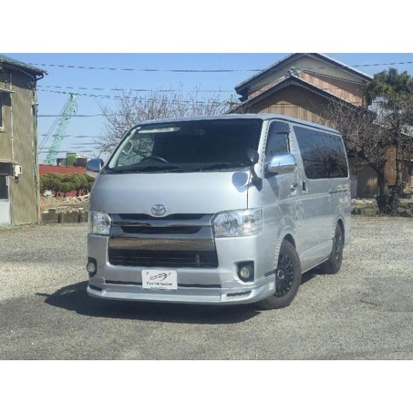 〈支払総額 表示車両CCC〉3.0 スーパーGL ロング ディーゼル 4WD/トヨタ/ハイエースバン/ロングDX GLパッケージ 4WD ディーゼルターボ エアロ 両側スライドドアH.27(2015)年/195,000km◆装備パワーステア...
