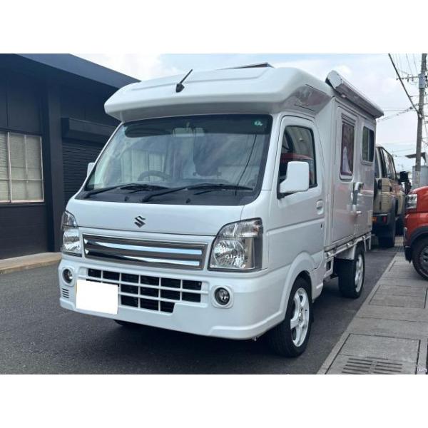 〈支払総額 表示車両CCC〉KC 4WD/スズキ/キャリイ/キャンピングカー オーニング 太陽光発電H.25(2013)年/32,600km/保証付き◆装備パワーステアリング/パワーウインドウ/ナビ/ETC/エアコン/テレビ(地デジ)/AB...