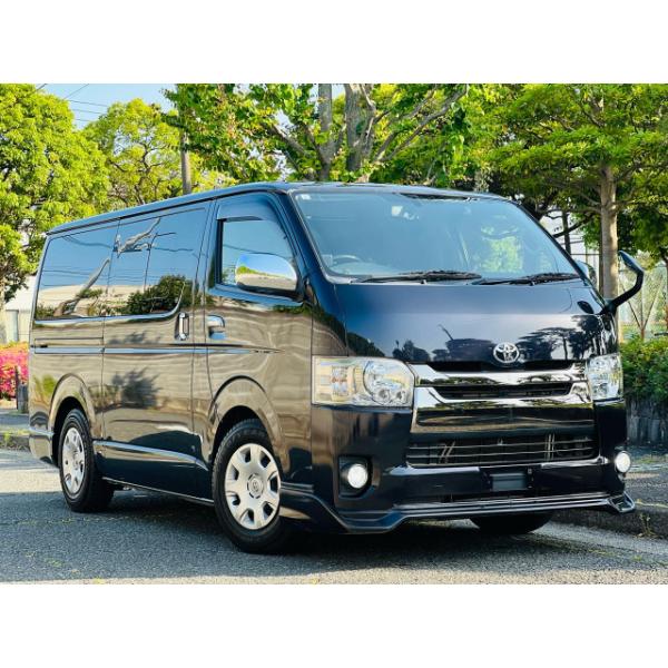 〈支払総額 表示車両CCC〉3.0 スーパーGL ダークプライム ロング ディーゼル/トヨタ/ハイエースバン/希少カラー220黒,ETC,バックカメラH.27(2015)年/159,375km(メーター交換歴あり)/別途有料保証あり◆装備パ...