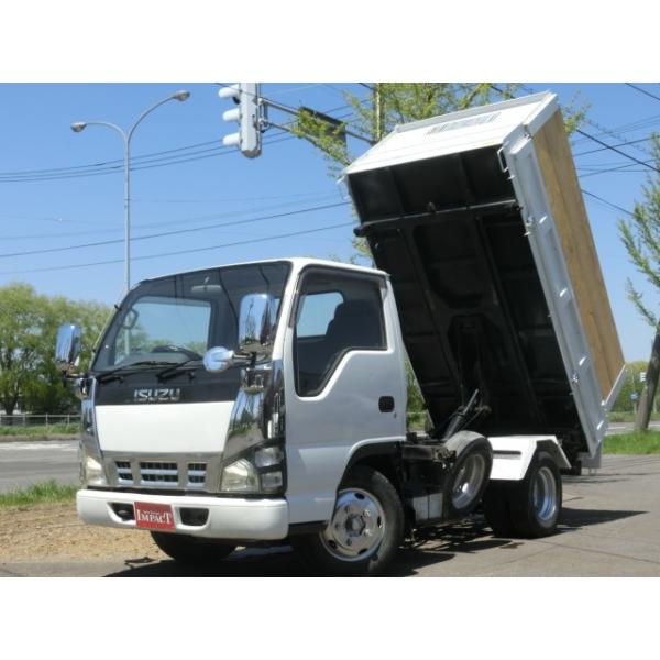 〈支払総額 表示車両CCC〉4.8 三転強化ダンプ 高床 ディーゼル/いすゞ/エルフ/2tダンプ  農業用差し枠 深ダンプH.18(2006)年/100,000km◆装備パワーステアリング/パワーウインドウ/エアコン/ABS/エアバッグ/横...