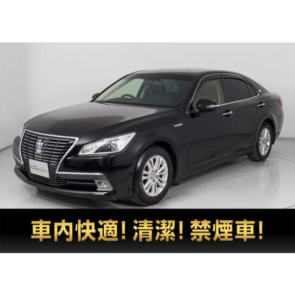 〈支払総額 表示車両CCC〉ハイブリッド 2.5 ロイヤルサルーン/トヨタ/クラウン/禁煙車 黒革 BTオーディオH.25(2013)年/81,436km/保証付き◆装備パワーステアリング/パワーウインドウ/ナビ/ETC/エアコン/テレビ(...