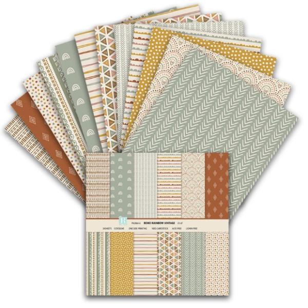 こちらはスクラップブッキングなどのペーパークラフトにお使いいただけるアシッドフリーのペーパーです。ブラウン系の和柄になります。コピー用紙より厚めで、張りがあるペーパーです。アルバムやカード作りにいかがですか。12柄、各2枚、計24枚です。裏...