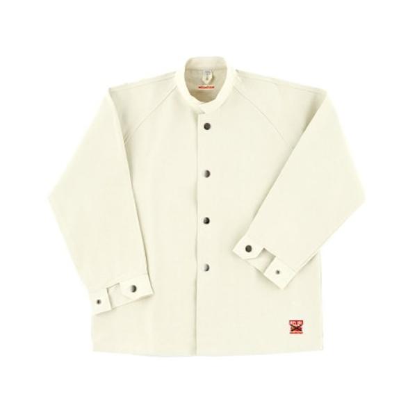 【MaxDyna MD10T(オフホワイト)】【商品説明】・高熱の火花からしっかりと安全を守る「帆布生地の防炎作業服」・火を扱う現場に最適・厚手で丈夫な帆布生地に、延焼を防ぐ防炎効果をプラス！・繰り返しの洗濯にも強い・炎や熱に対して着炎せず...