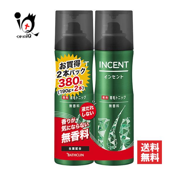 【医薬部外品】インセント 薬用育毛トニック 無香料 190g×2本入【バスクリン】2つの生薬エキスが血行促進、毛根を活性化、抜け毛予防＆育毛頭皮から整えるセルフメンテナンス● 液だれせず、生え際や気になる部分にとどまって効く、爽快直噴ジェッ...