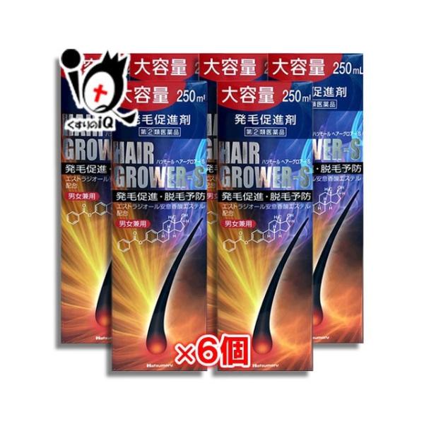 【指定第2類医薬品】ハツモール・ヘアーグロアーSAJD 250mL×6個セット【田村治照堂】発毛促進 脱毛の予防 生え際の薄毛 女性用ホルモン配合 男女兼用若禿・円形脱毛症に