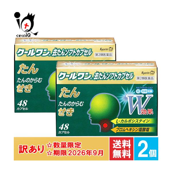 【第2類医薬品】★クールワン 去たんソフトカプセル 48カプセル【杏林製薬】のどにからまる粘稠な「たん」は不快でわずらわしいものです。「たん」を排出させようとする「せき」は体力の消耗を招き、症状の回復を遅らせたり、余病を併発することも少なく...