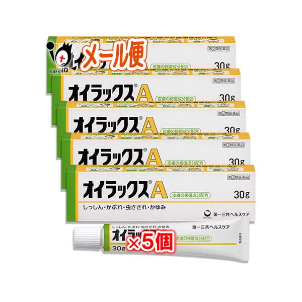 【指定第2類医薬品】★オイラックスA 30g家族みんなのかゆみに特長1.ステロイド成分や抗炎症成分など6種の有効成分配合。しっしん・かぶれ・虫さされなど、さまざまな皮膚症状に効果を発揮します。2.お子さまからお年寄りまで、幅広くご使用いただ...