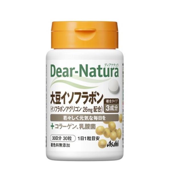 若々しく元気な毎日を大豆の胚芽に多く含まれるイソフラボンと、コラーゲン、乳酸菌を配合。いつまでも若々しくいたい女性の健康を応援します。【内容量】30粒【目安量】・1日あたり1粒【販売元】アサヒグループ食品【区分】栄養機能食品【広告文責】株式...