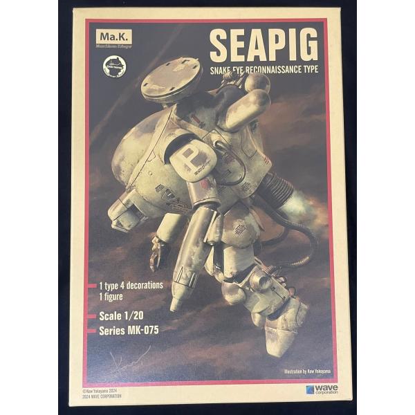 "ボックスアート、デカールを一新！ 装いも新たにスネークアイの偵察型、シーピッグ待望の再販！SAFS系の中でも特に人気の高い最新型スーツ「スネークアイ」。その「スネークアイ」の偵察タイプである「シーピッグ」が10年ぶりに再販となります。キッ...