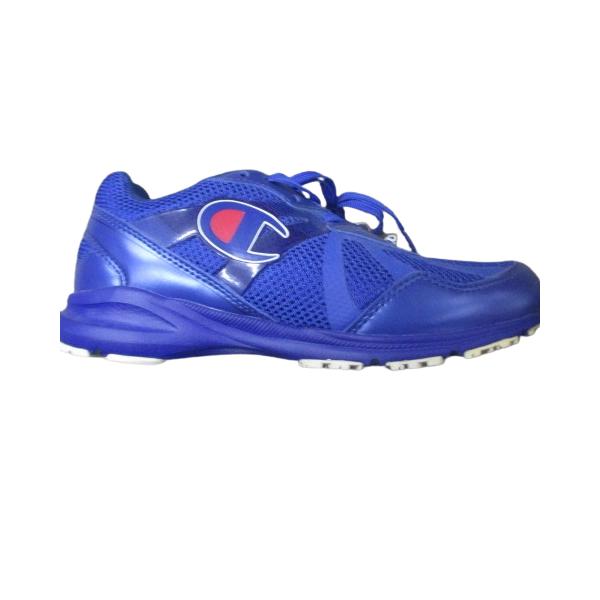 メーカー名：（株）ムーンスターブランド名:CHAMPION品名：CP　JRN005色:ブルーアッパー材質:合成繊維/合成皮革ソール：合成底訳あり）ソールのつま先部分に黄ばみがあります。