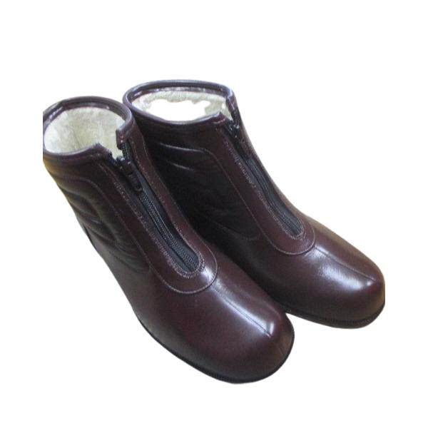 メーカー名：アキレス（株）品名：コザッキー　G-64カラー：茶サイズ：２４．５ｃｍ筒丈：１１．０ｃｍヒール高：３．０ｃｍ前ファスナー