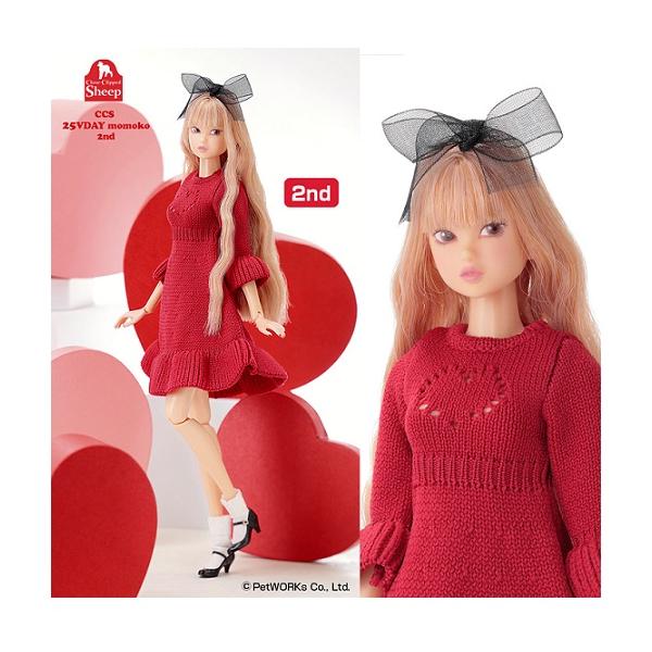『CCS 25VDAY momoko 3rd』・Will you be my Valentine?・ドーリーでチャーミングなmomokoです。【内容物】　PW-momoko本体、ハートニットワンピ、　　Tバックショーツ、フリルソックス、リボ...