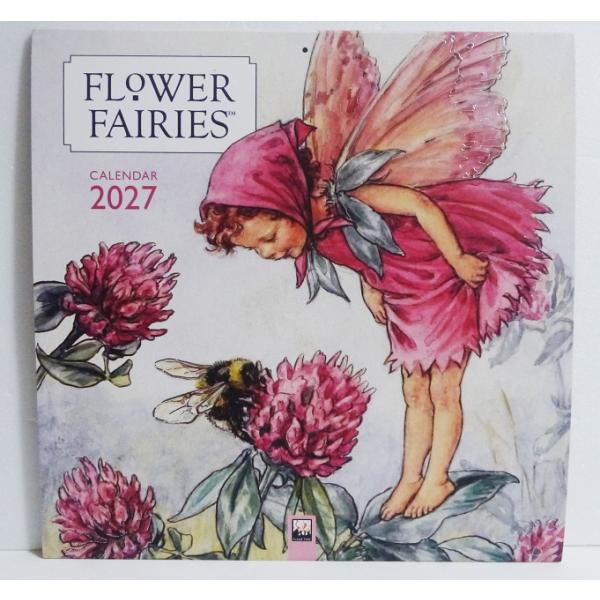 輸入2027年カレンダー「花の妖精」『FLOWER FAIRIES 2027』月めくり形式で、上部にイラスト、下部に日付のデザインです。30cm×30cm。 2027年　1月〜12月まで。新品です。発送は定形外郵便660円を予定しております。