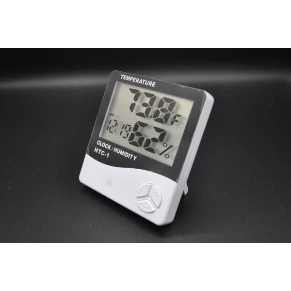 ・大型液晶画面で見やすい表示・温度・湿度・時計の3機能搭載・目覚めしアラーム付き商品内容:デジタル温湿度計サイズ:約92mm×100mm×23mm重量:113g※電池は付属していません。