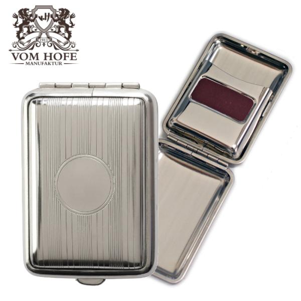 METAL MATCH CASEメタルマッチケース デコールマッチをスマートに携帯！メタル製のマッチケースです。長さ60mmまでのマッチが30本くらい入ります。ストライカー（ヤスリ紙）が消耗してきたら交換してご使用ください。