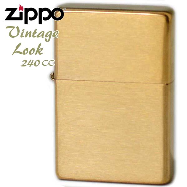 #240CC FLAT TOP Brushed Brass定番ZIPPO 240CC番 フラットトップ ブラッシュブラストップとボトムが真っ平らの形状をしたZIPPO。1937レプリカとも呼ばれるフラットトップヴィンテージモデルです。真鍮無...