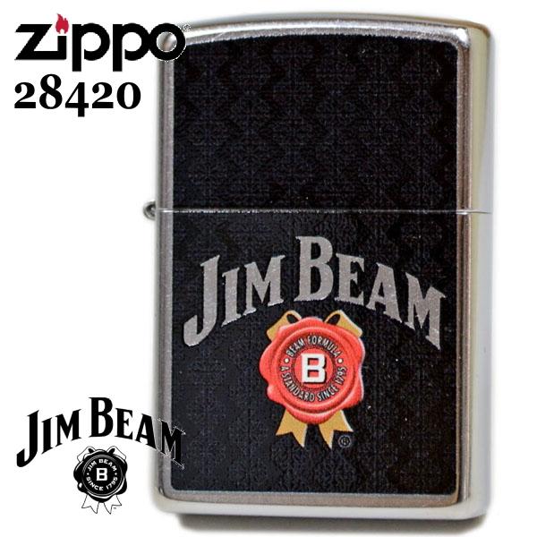 #28420 JIM BEAM LOGO Street Chrome 2013年新作。ストリートクロームをベースにロゴをデザイン。ジム・ビームの雰囲気満点のちょっと大人のZIPPOです。 USA直輸入商品。（保証書は英文ですが、日本国内のZ...