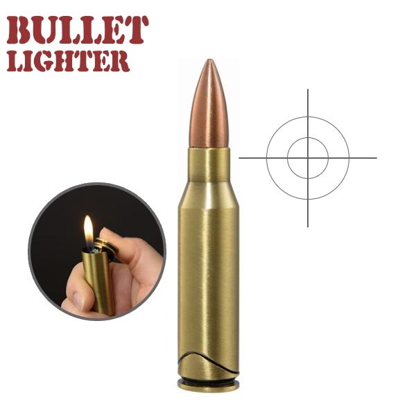 BULLET LIGHTERビュレットライターアドミラル社のおもしろライターシリーズ、ガス注入式の弾丸型ライターです。適度な重量感があり、本物そっくりな造り（実物を見たことがありませんが、恐らく・・・）。ミリタリーマニア納得の仕上がり。リビ...