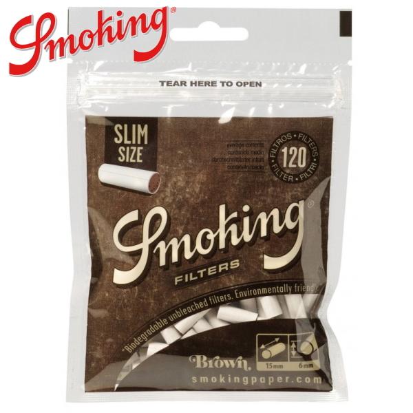 Smoking無添加、無漂白のブラウン・フィルター。環境に優しいペーパーを使用したフィルターなので、とってもエコ。ナチュラル志向の方におすすめ!ジップバッグパッケージ。Made in EU  配送について宅配便、もしくは ネコポス）のご利用...