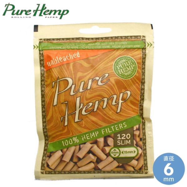 Pure Hemp FILTERSピュアヘンプ スリム アンブローチ ヘンプ フィルター無漂白ヘンプ素材のフィルターです。直径6mm×長さ15mmのフィルターが約120個入っています。ジップバッグ入り。