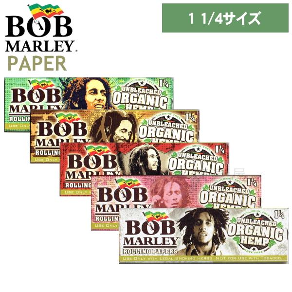 BOB MARLEY  1 1/4 Sizeボブ・マーリー ペーパー アンブリーチ オーガニックヘンプ 1 1/4サイズクールなデザインが特徴、パッケージは数種類！　無漂白のヘンプ製。ワン＆クオーターとも呼ばれる、1 1/4サイズ（78mm...