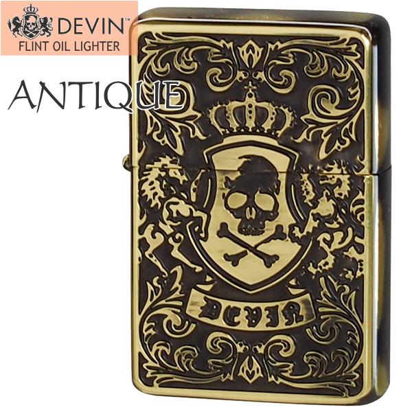 DEVIN ANTIQUE Flint Oil Lighterライテック社のフリントオイルライターです。コンマ8mmの厚いボディーで重量感漂う仕様。黄金色が美しいオイルタンクユニットを使用。気品漂うアンティークブラウンのオリジナルケース入り...