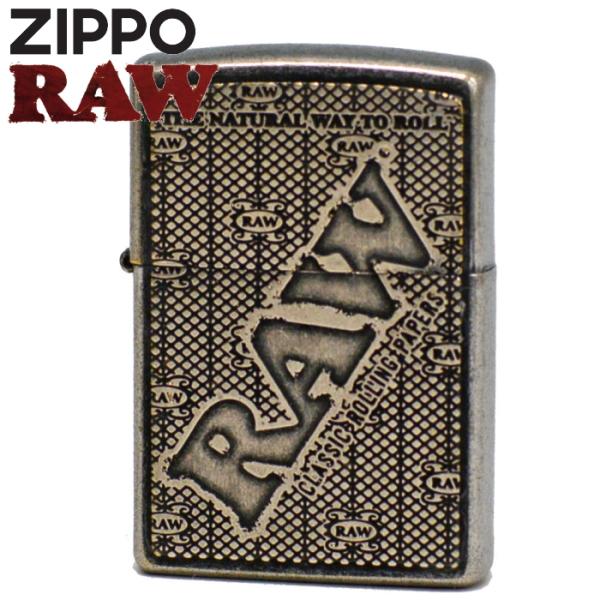 RAW ZIPPO Watermark Metalロウ ジッポー ウォーターマーク メタル手巻きタバコブランドのRAWとZIPPOの見事なコラボ！「ウォーターマーク」とは、「透かし」という意味。RAW ペーパーの特徴である透かしの格子柄をデ...