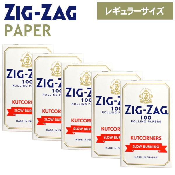ZIG-ZAG PAPER Regularレギュラーサイズ（約70mm）の手巻きタバコが作れる巻紙です。アカシアの樹液から抽出した100％天然の糊を使用。無味無臭で安全性も折り紙付き。フランス製。レギュラーサイズローラーに対応しています。W...