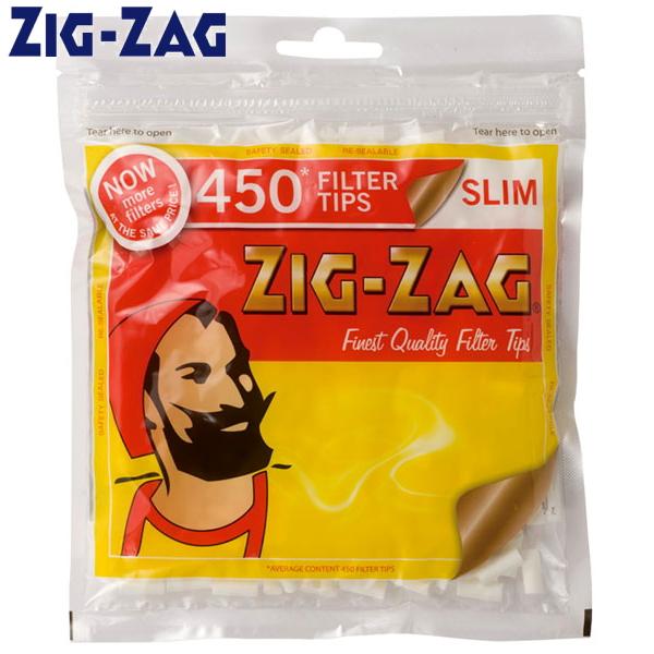 ZIG-ZAG FILTERジグザグ フィルター スリムジグザグ製の手巻きタバコ用のフィルターです。450個入りのお買い得パック。Made in E.U.