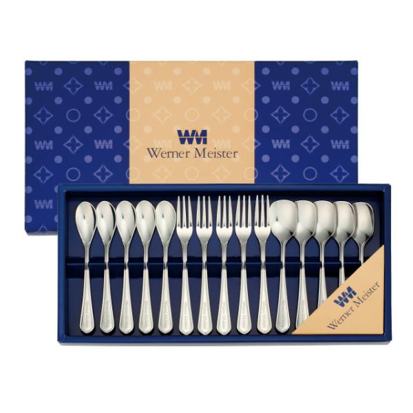 ウェルナーマイスター スナック15P概要：実用的でシンプルなデザインのステンレス製カトラリー15点セット。日常使いからギフトまで幅広く活躍します。特徴：スプーン・フォーク・ナイフなど計15本入り／錆びにくいステンレス製／統一感のある洗練され...