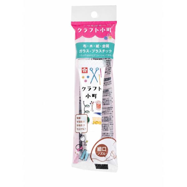 サクラクレパス クラフト小町 12ml 多用途強力接着剤 つまみ細工対応概要：布・紙・木材・皮革など幅広い素材に使える多用途接着剤です。特徴：細口ノズル採用／透明乾燥タイプ／つまみ細工や手芸に便利な12mlサイズ。特徴：水性タイプで扱いやす...