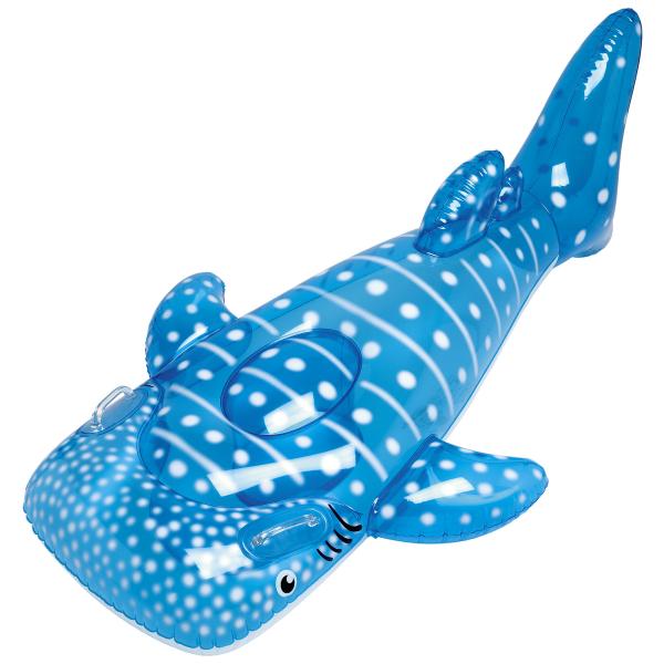 水族館で大人気のあの巨大なジンベイザメをリアルに再現したユニークなフロートです。全長181センチとビックです。■生産地：中国■素材・成分：塩化ビニール