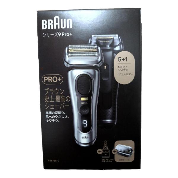 BRAUN ブラウン メンズシェーバー シリーズ9 Pro+ 9587cc-V マットシルバー概要：ブラウン最高峰シリーズ9 Pro+の電気シェーバー。極限0.05mmカットで深剃りと肌へのやさしさを両立。特徴：5+1カッティングシステム／...
