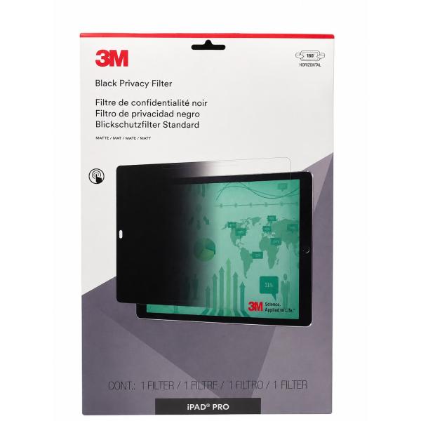 3M Black Privacy Filter iPad Pro用 プライバシーフィルター概要：iPad Pro向けの3M製プライバシーフィルター。横からの覗き見を防ぎ、画面情報を保護します。特徴：左右約60度外からの視認を低減。マット仕様...