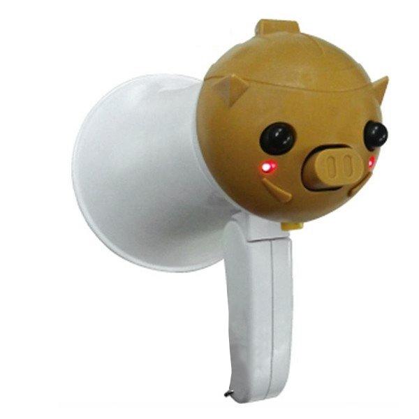 使い方はとっても簡単。電源を入れてイノシシの鼻を押すだけ。特殊波動方式で鳥獣が嫌がる音を発生させ、寄せ付けなくします！ベランダに飛来するカラスや鳩対策に。農作物を荒らすイノシシなどの害獣・海産物の鳥よけに。持ち運びラクラクな小型の動物撃退器...