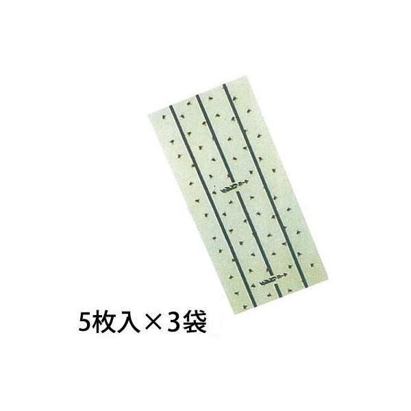 強力な粘着力があり、とまったハエを逃がしません。豚舎、牛舎、鶏舎など畜舎のハエ対策、害虫駆除に。蝿（ハエ）が発生、とまる場所に設置してご使用ください。・サイズ：300×650mm／枚・包装：5枚入り／袋・用途：豚舎、牛舎、鶏舎等での害虫の捕...
