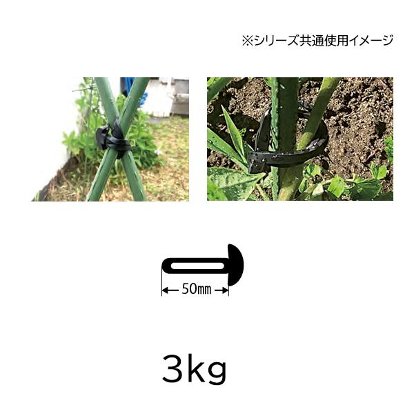 イボ竹など支柱の結束、茎の誘引、ネットの固定などに。アンカーをバンドにかけるだけだから、素早く、楽に作業できます。素材は直射日光・雨・風に強いEPDM（電線被膜と同じ）。袋止めに使ったり、工具の整理などにも使用できる結束ゴムバンドです。・内...
