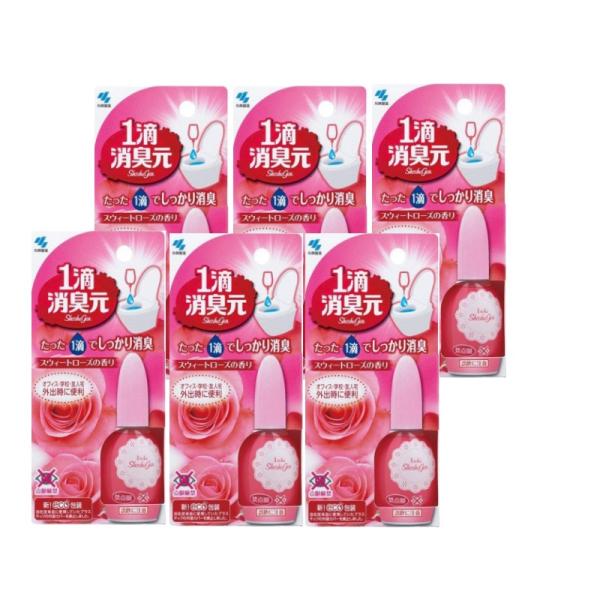 小林製薬の1滴消臭元。トイレ使用後に便器内に一滴、二滴落とすだけで、華やかなローズの香りがすばやく広がりニオイを消します。トイレ使用前に使っても効果的です。小林製薬の1滴消臭元（いってきしょうしゅうげん）。トイレ使用後に便器内に一滴、二滴落...
