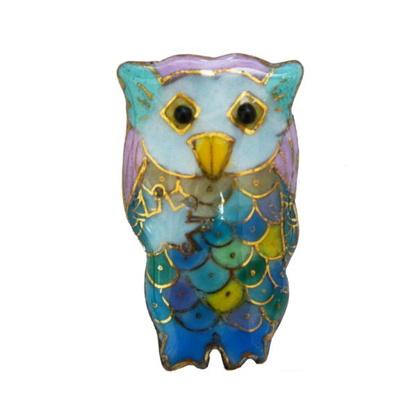 ＜サイズ＞（約）幅32mm×奥行き15mm×高さ20mm、重さ：約5g＜素材＞銅板・七宝釉薬・ガラス粒子・金液日本製伝統工芸風の七宝焼とは、ひと味ちがう、モダンであたたかみのあるデザインの、アンクル・ゼットの七宝焼のピンブローチです。七宝焼...