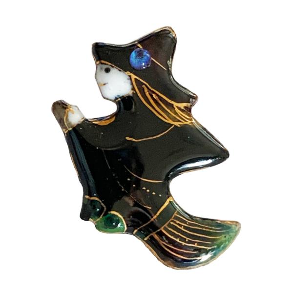 ＜サイズ＞（約）幅30mm×奥行き15mm×高さ30mm、重さ：約5g＜素材＞銅板・七宝釉薬・ガラス粒子・金液日本製伝統工芸風の七宝焼とは、ひと味ちがう、モダンであたたかみのあるデザインの、アンクル・ゼットの七宝焼のピンブローチです。七宝焼...