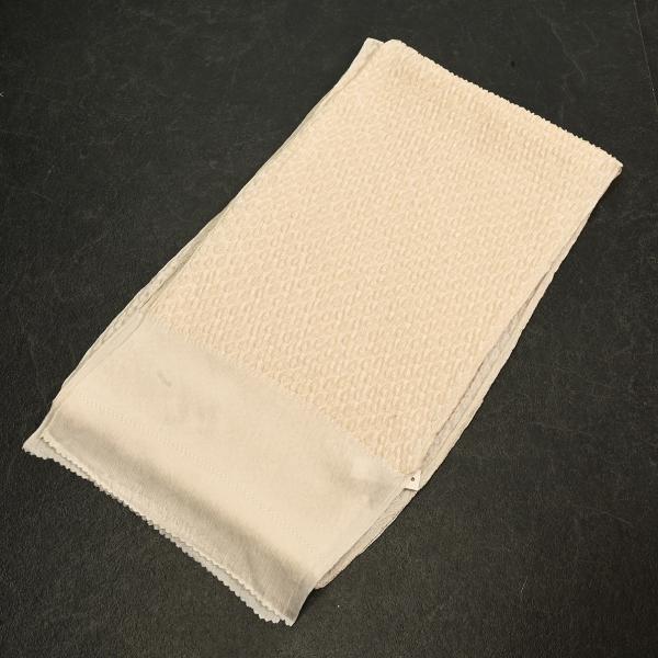 ふくれ帯揚 　白【素材】正絹100％