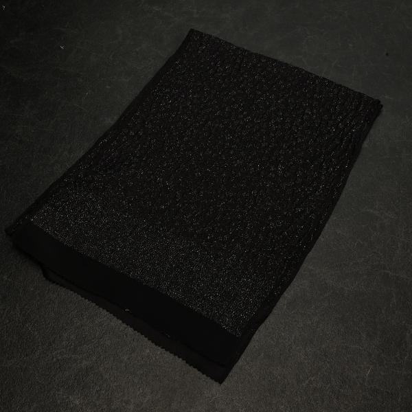 ふくれ帯揚 　黒【素材】正絹100％